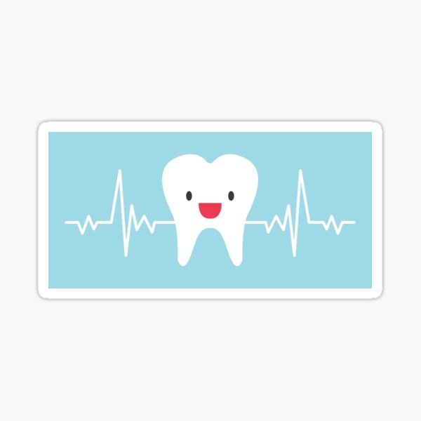 "Dentist Tooth Heartbeat" Sticker for Sale by livegood | Redbubble