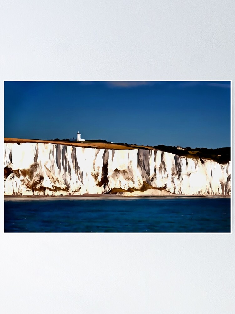 "White Cliffs of Dover (Painting)" Poster by cmphotographs | Redbubble