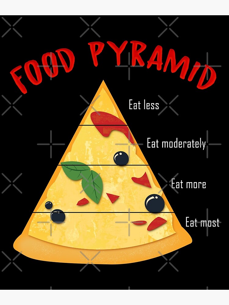 Funny Food Pyramid Posters for Sale | Redbubble