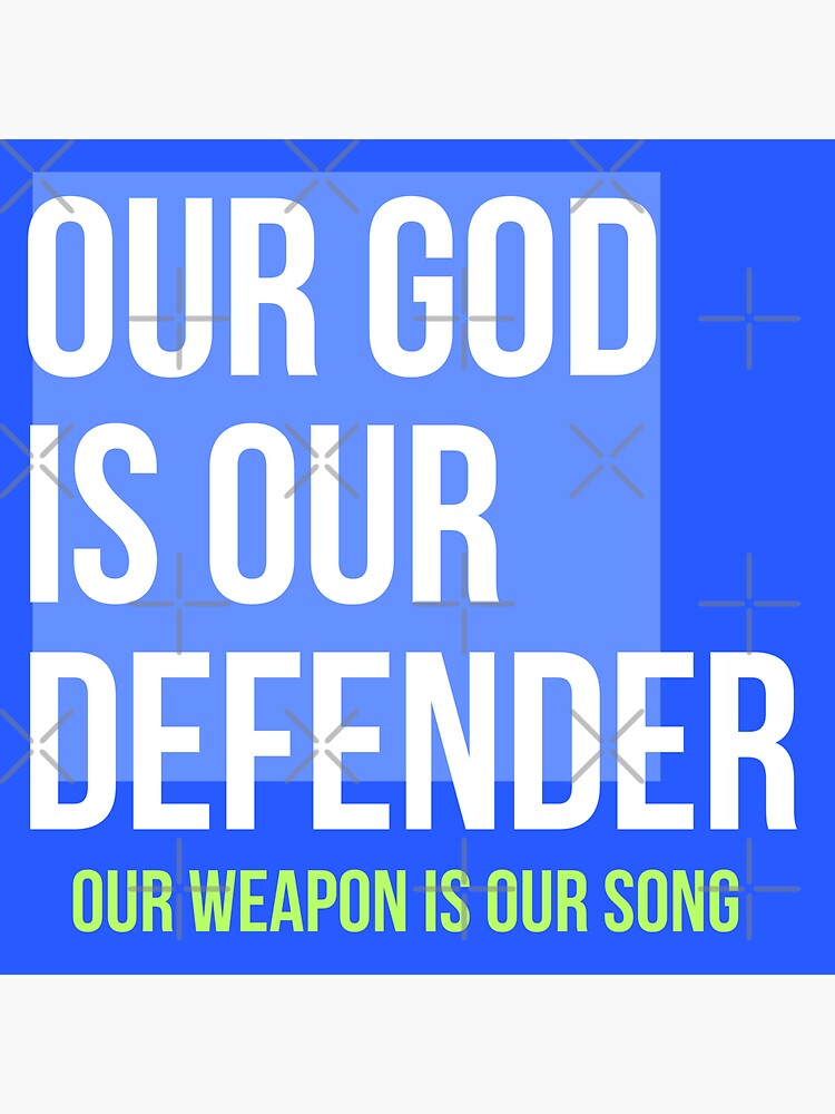 "Jesus Christ is my Defender - Psalm 18" Sticker by MJDezigns | Redbubble