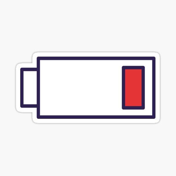 Low Battery Stickers | Redbubble