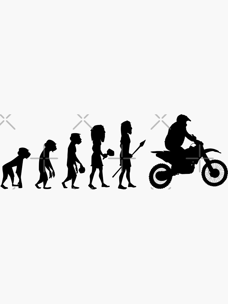 "Motorcycle Evolution" Sticker for Sale by playloud | Redbubble