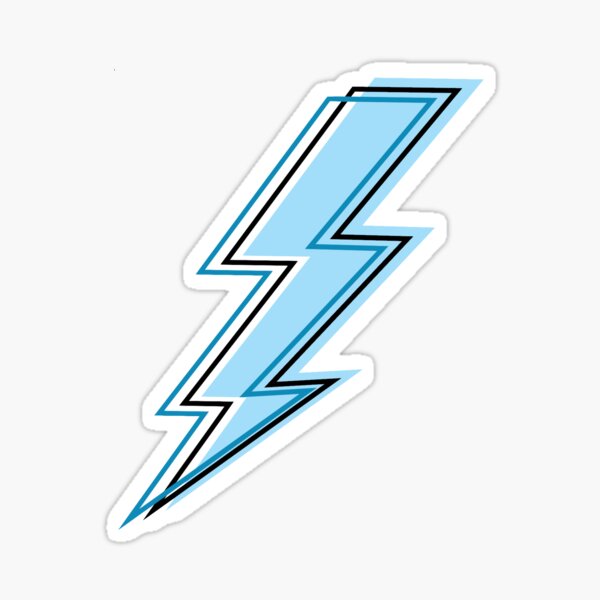 "blue lightning bolt" Sticker for Sale by chloewerner1 | Redbubble