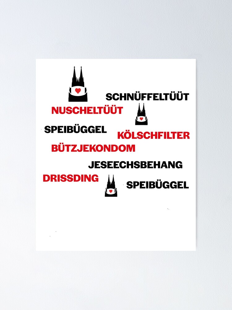 "Cologne face mask" Poster for Sale by almutpohl | Redbubble