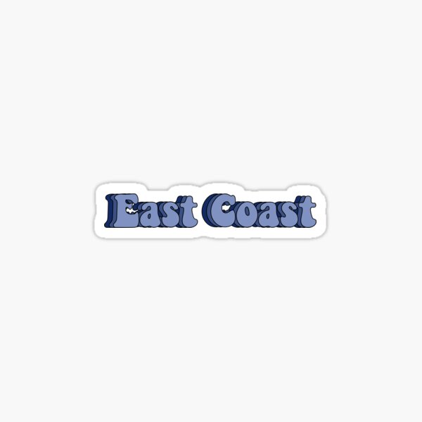 "East coast " Sticker for Sale by jessica-brink | Redbubble