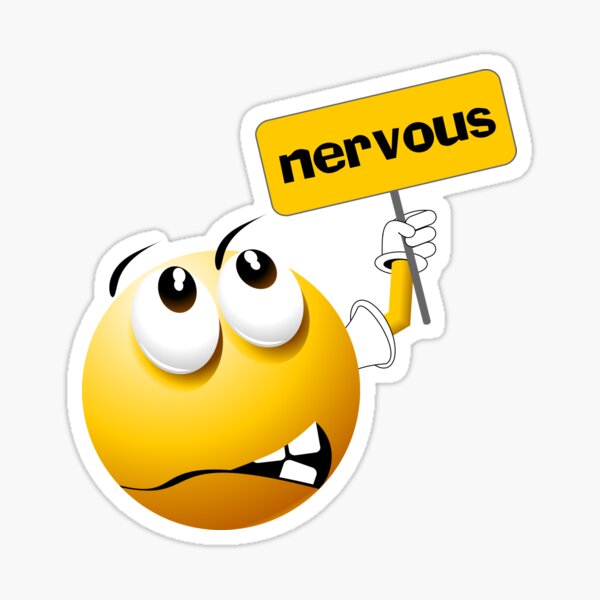 "Nervous Smiley Funny Emoji Icon" Sticker by el-patron | Redbubble