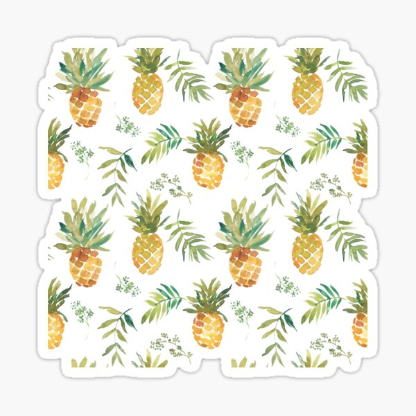 "Pineapple, Ananas " Sticker for Sale by Filalidesign | Redbubble