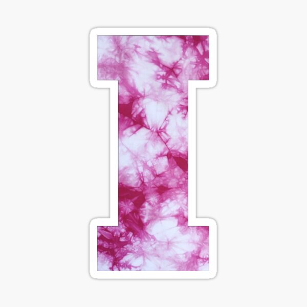 "letter I pink marble " Sticker by lexiostrager | Redbubble