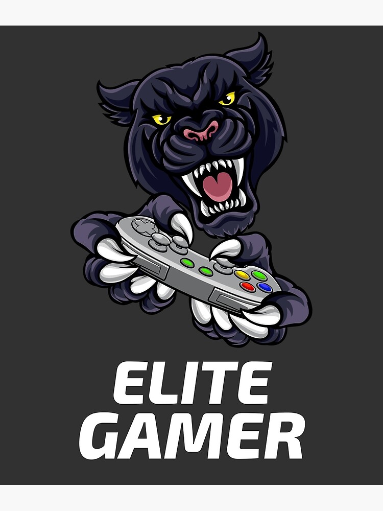 Póster «Elite Gamer - Pantera Negra» de thelenart | Redbubble