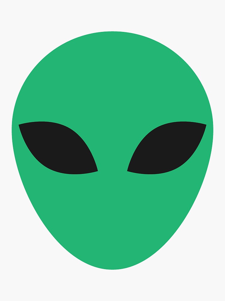 "Alien Head Logo" Sticker for Sale by externalthread | Redbubble
