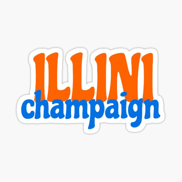 "illini champaign sticker" Sticker for Sale by vnessmurray | Redbubble