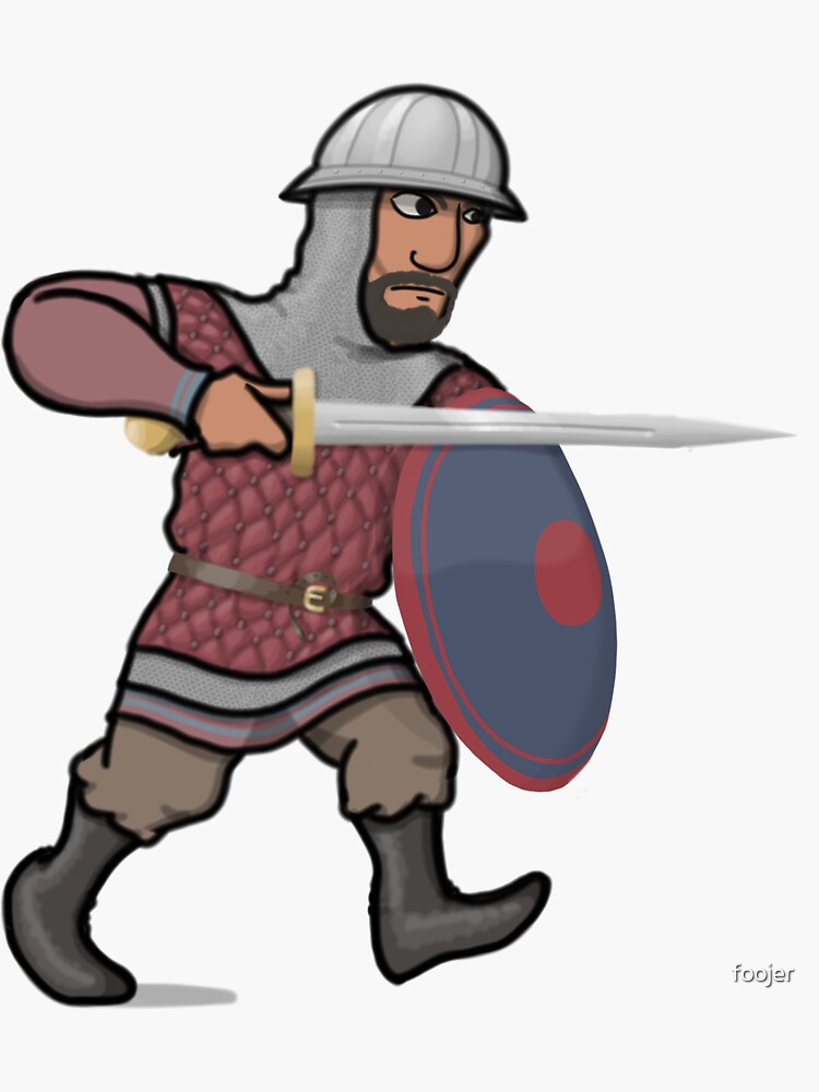 "Byzantine Infantryman" Sticker by foojer | Redbubble