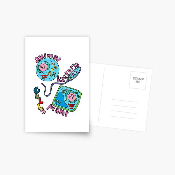 "Happy Cells | Biology Science Design" Postcard for Sale by tweestitch ...