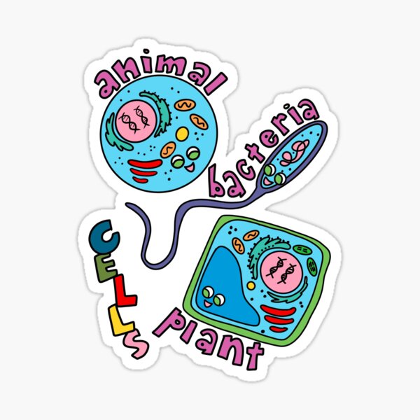 "Happy Cells | Biology Science Design" Sticker for Sale by tweestitch ...