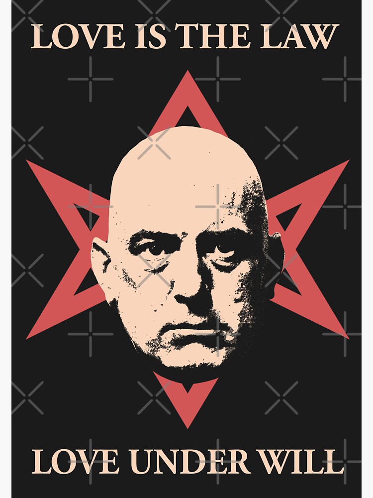 "Aleister Crowley" Sticker for Sale by BennyBearProof | Redbubble