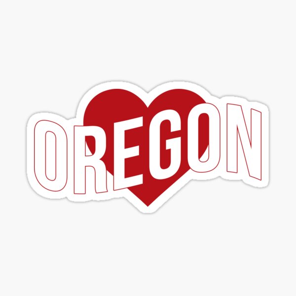 "Oregon Love" Sticker for Sale by Sarchia | Redbubble