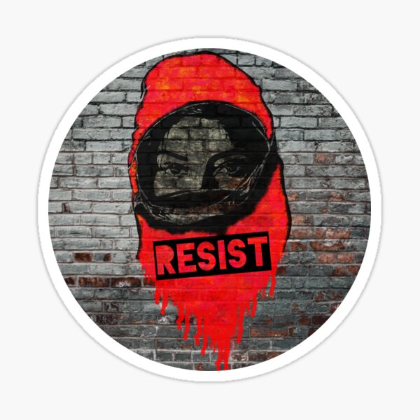 "Resist - Graffiti " Sticker by AlphaResistance | Redbubble