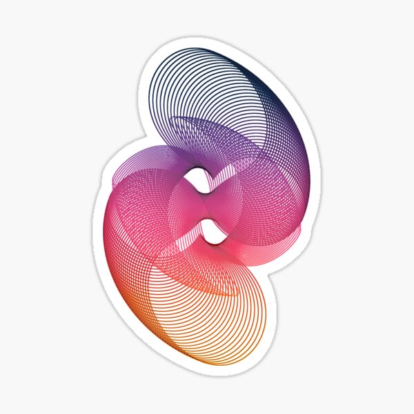 "pink Modern abstract geometric linear" Sticker for Sale by Carolina ...