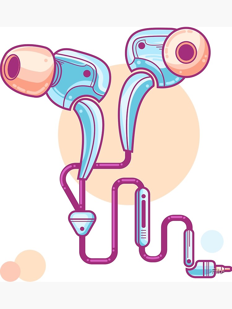 "Cartoon headphones" Poster for Sale by -Filo- | Redbubble
