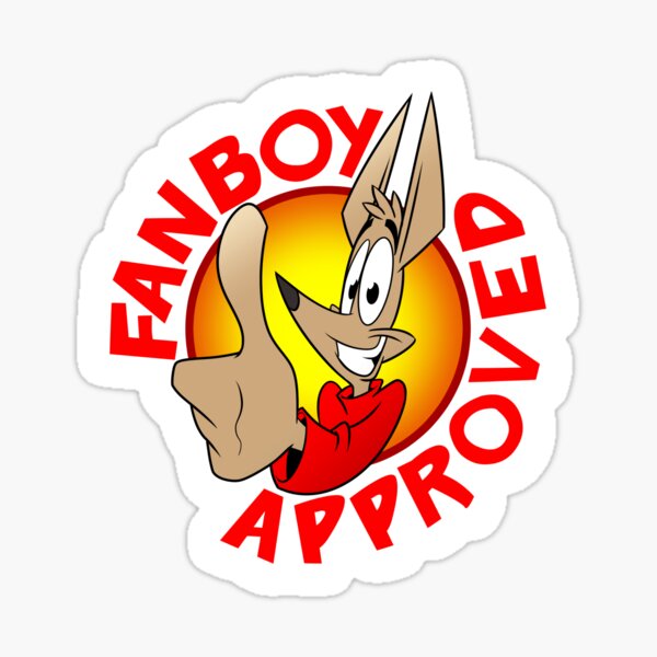 "Fanboy Approved!" Sticker for Sale by GreyofPTA | Redbubble