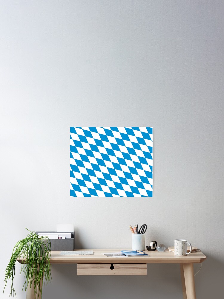 "Bavarian Diamond Pattern (Lozenge Flag / Bavaria / Germany)" Poster by ...