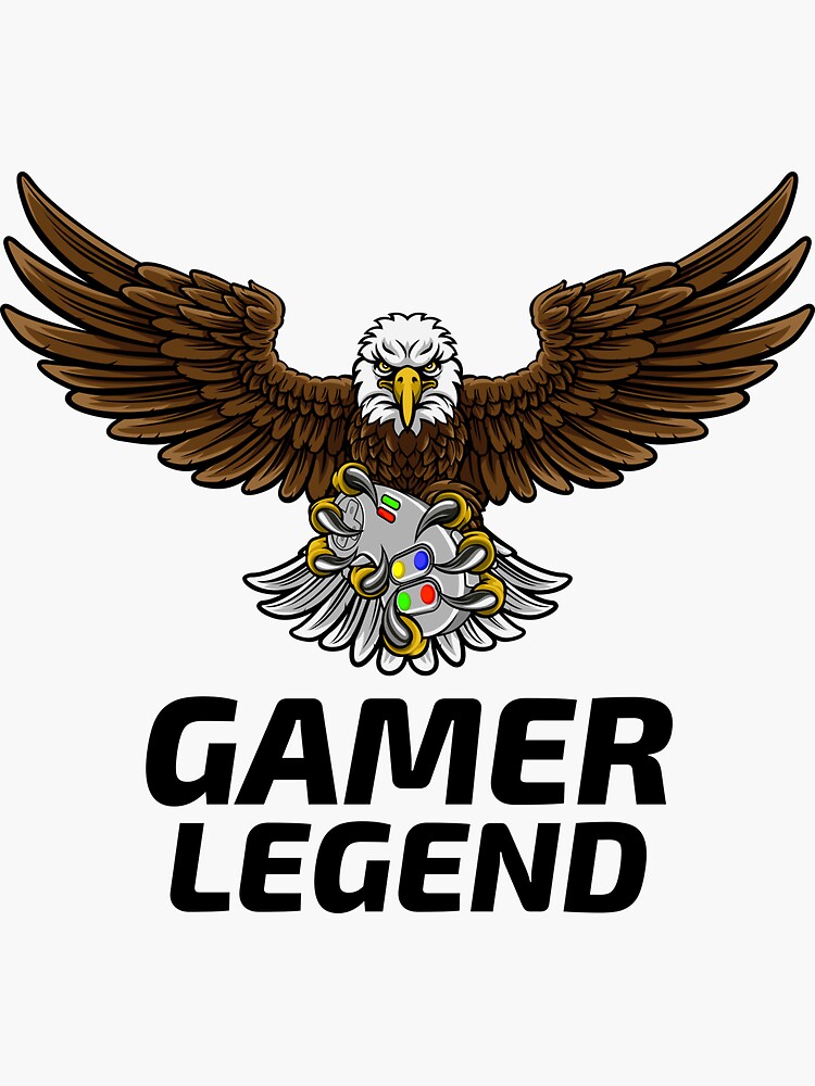 "Gamer Legend - Eagle" Sticker by thelenart | Redbubble