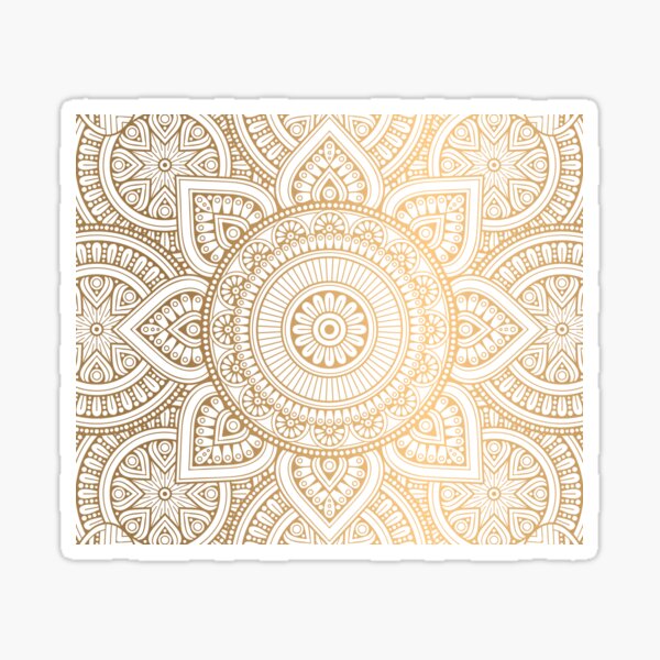 "Elegant Gold Luxury Mandala" Sticker by AmineMZOURHI | Redbubble