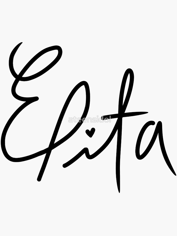 "Elita signature" Sticker for Sale by ateensidol | Redbubble