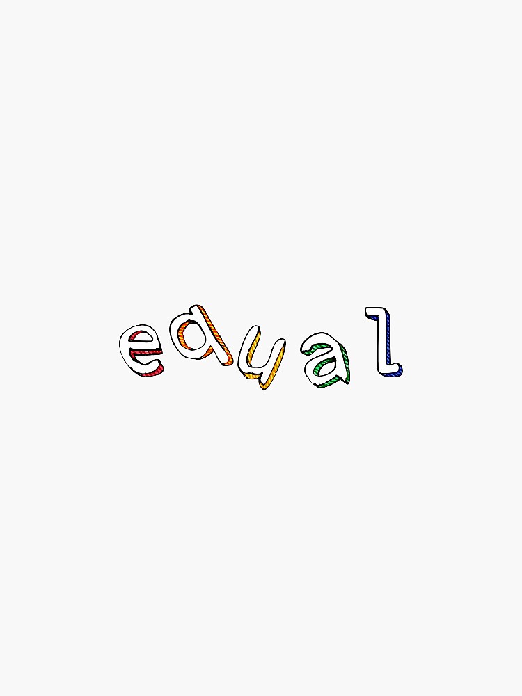 "EQUAL logo" Sticker by nadabouchalkha | Redbubble