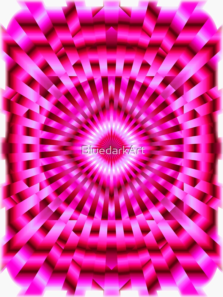 "Mandala Hot Pink Hypnotic" Sticker for Sale by BluedarkArt | Redbubble