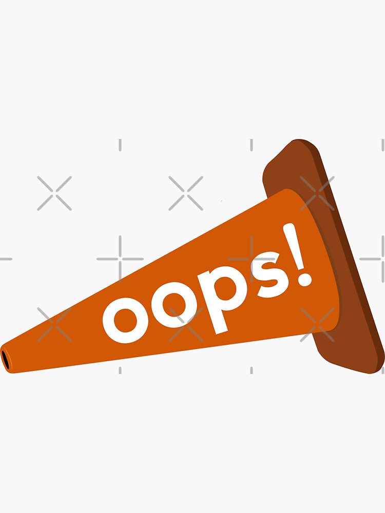 "oops! Autocross Cone" Sticker for Sale by ApexFibers | Redbubble