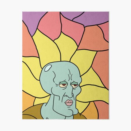 "Handsome squidward stained glass " Art Board Print for Sale by ...