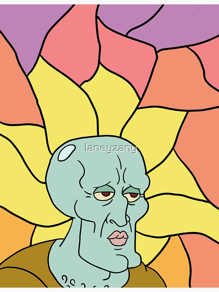 "Handsome squidward stained glass " Sticker for Sale by laneyzany ...