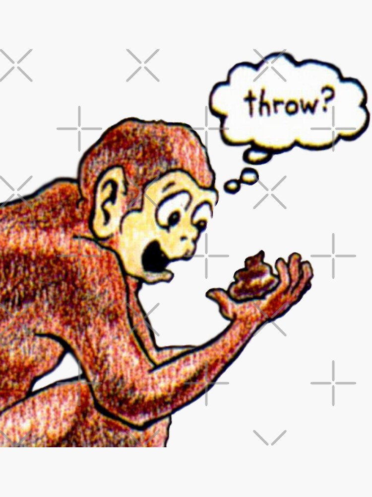 "Monkey Dookie Throw?" Sticker for Sale by logan504 | Redbubble