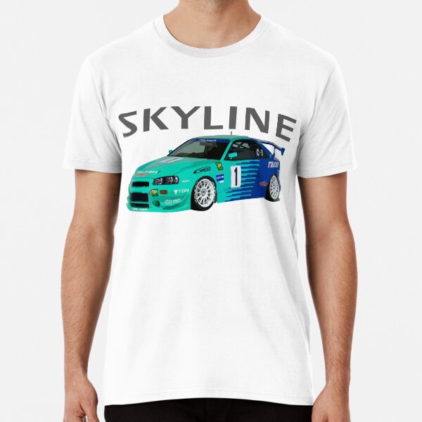 "Nissan Skyline R34 GT-R JGTC Race Car (BNR34) " Premium T-Shirt for ...