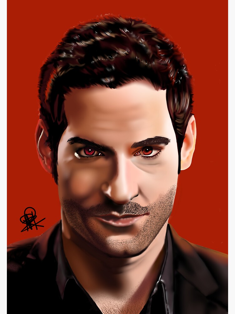 "Lucifer Fanart" Sticker for Sale by MissFandom | Redbubble