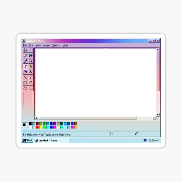 "MS Paint Windows 95 edition with a twist" Sticker by JoeyKei-Designs ...