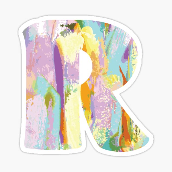 "Painted R" Sticker by BrennaAldredge | Redbubble
