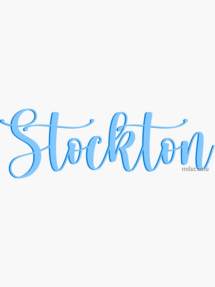 "Stockton University Cursive Sticker" Sticker by mdacosta | Redbubble
