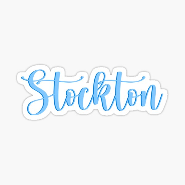 "Stockton University Cursive Sticker" Sticker by mdacosta | Redbubble