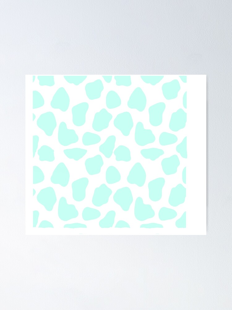 "Light Blue Cow Print" Poster for Sale by laurencude | Redbubble