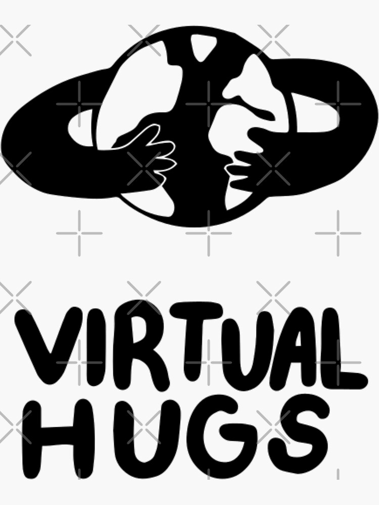 "Virtual Hugs" Sticker for Sale by mrlazypl | Redbubble
