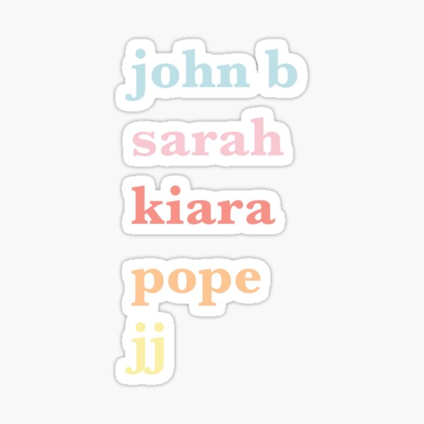 "Outer Banks Characters" Sticker for Sale by marycnelson3 | Redbubble