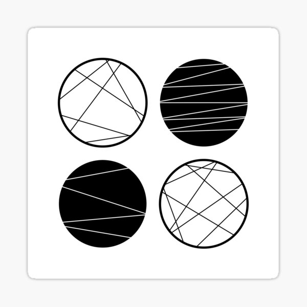 "Circles and Lines" Sticker for Sale by spacegirl19 | Redbubble