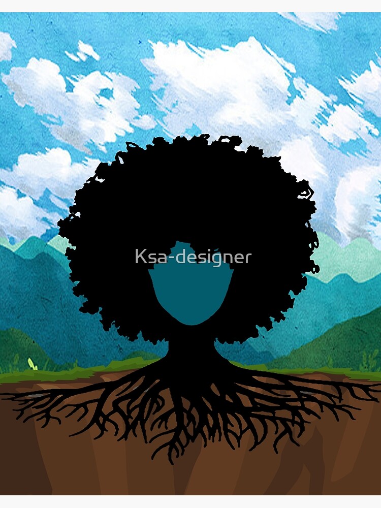 "Afro hair tree" Art Board Print for Sale by Ksa-designer | Redbubble