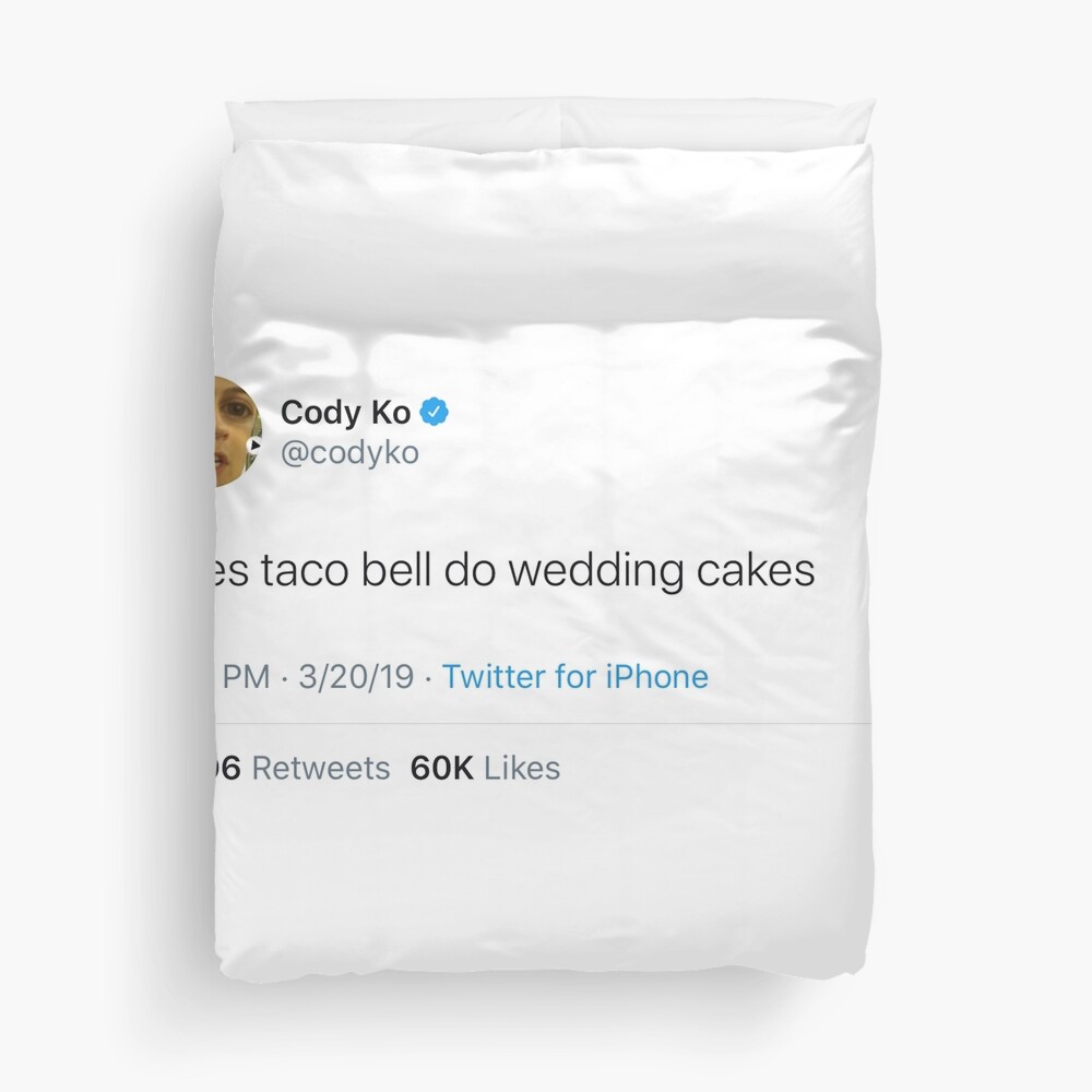 "Cody Ko Taco Bell Tweet" Tapestry for Sale by slamar | Redbubble
