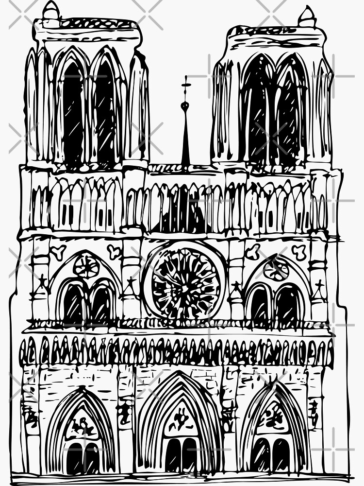 "Notre Dame de Paris" Sticker for Sale by siloto | Redbubble