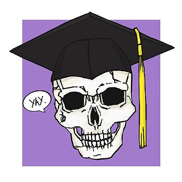 "Graduation Skull" Sticker for Sale by L4PECHU | Redbubble
