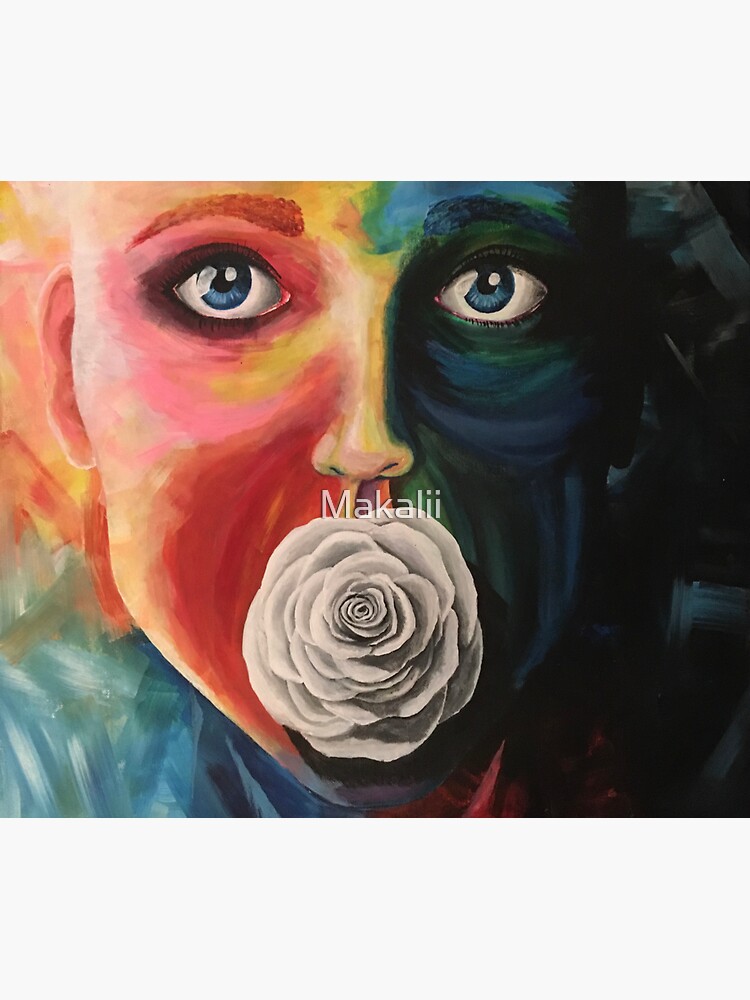 "Divided Self" Sticker by Makalii | Redbubble