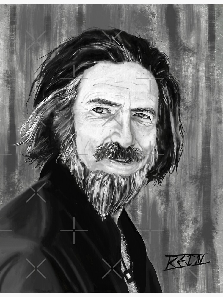 "Alan Watts Portrait" Poster by AeonicLiberty | Redbubble